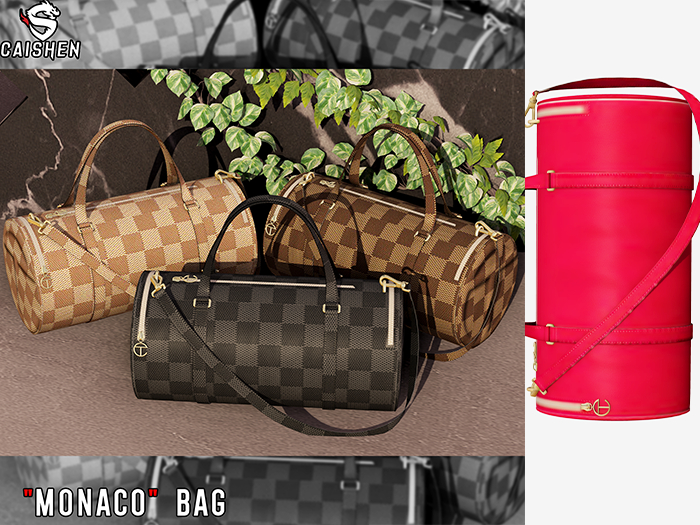 Second Life Marketplace - CAISHEN - "Monaco" Bag (Red)